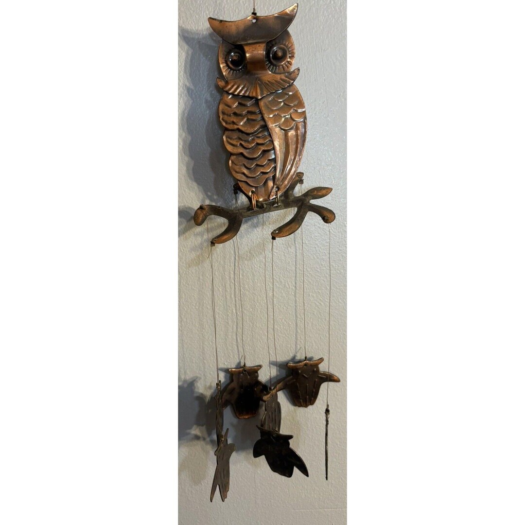 Bronze Owl Owls Windchime Wind Chime Home Garden Decoration - Etsy