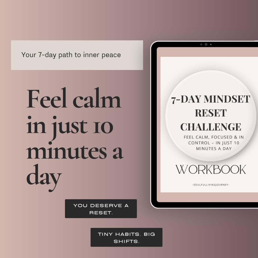 7-day Mindset Reset Challenge Workbook – Guided Journal PDF for Calm ...