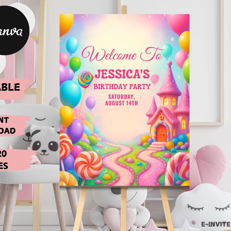 Welcome to Candyland Sign - Etsy