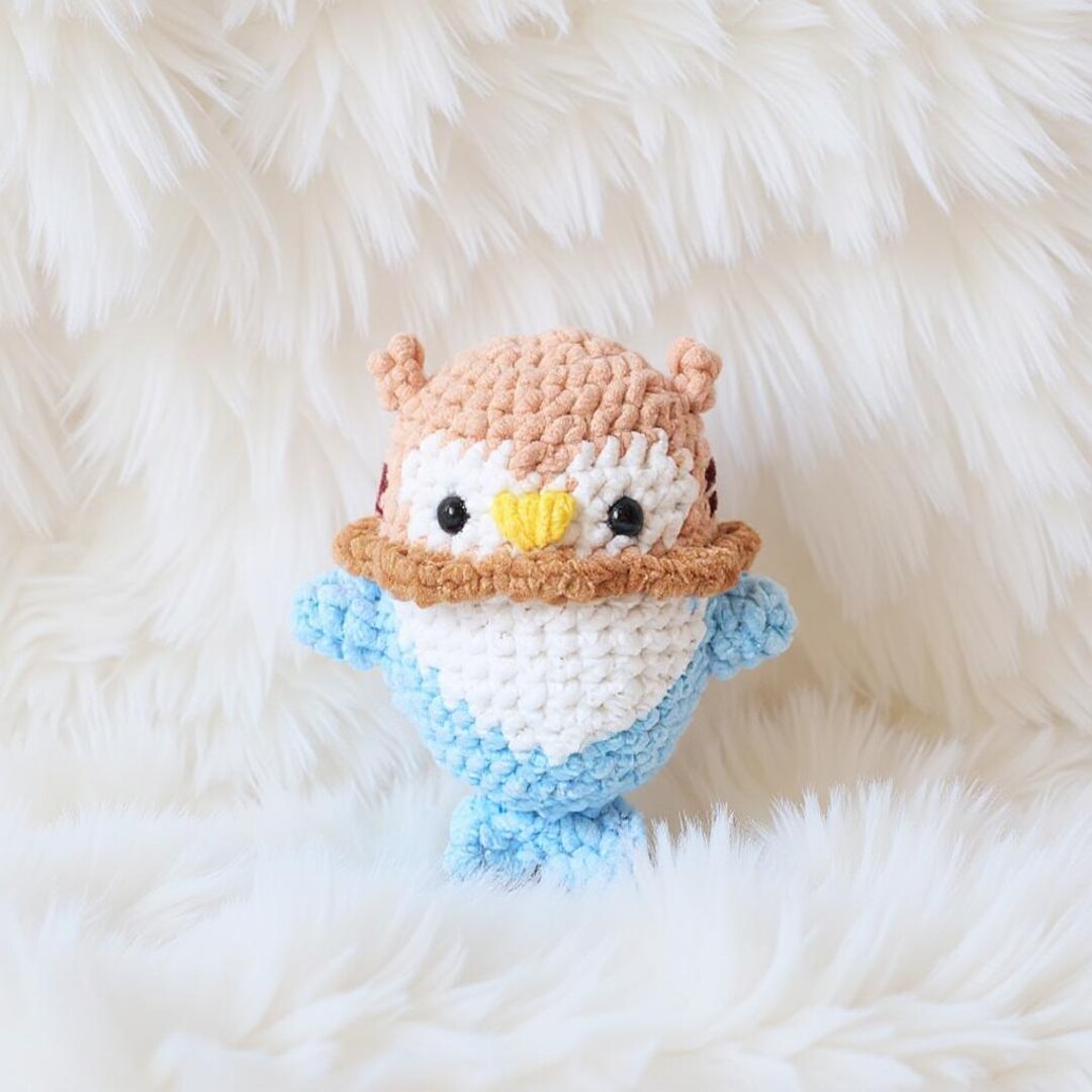 Cute Baby Shark Owl Amigurumi Crochet Pattern PDF, Adorable Nursery ...