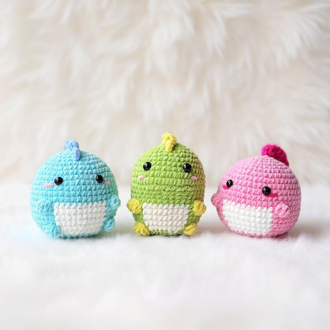 Cuddly Dinosaur No Sew Crochet Pattern Pack, Easy Amigurumi PDF ...