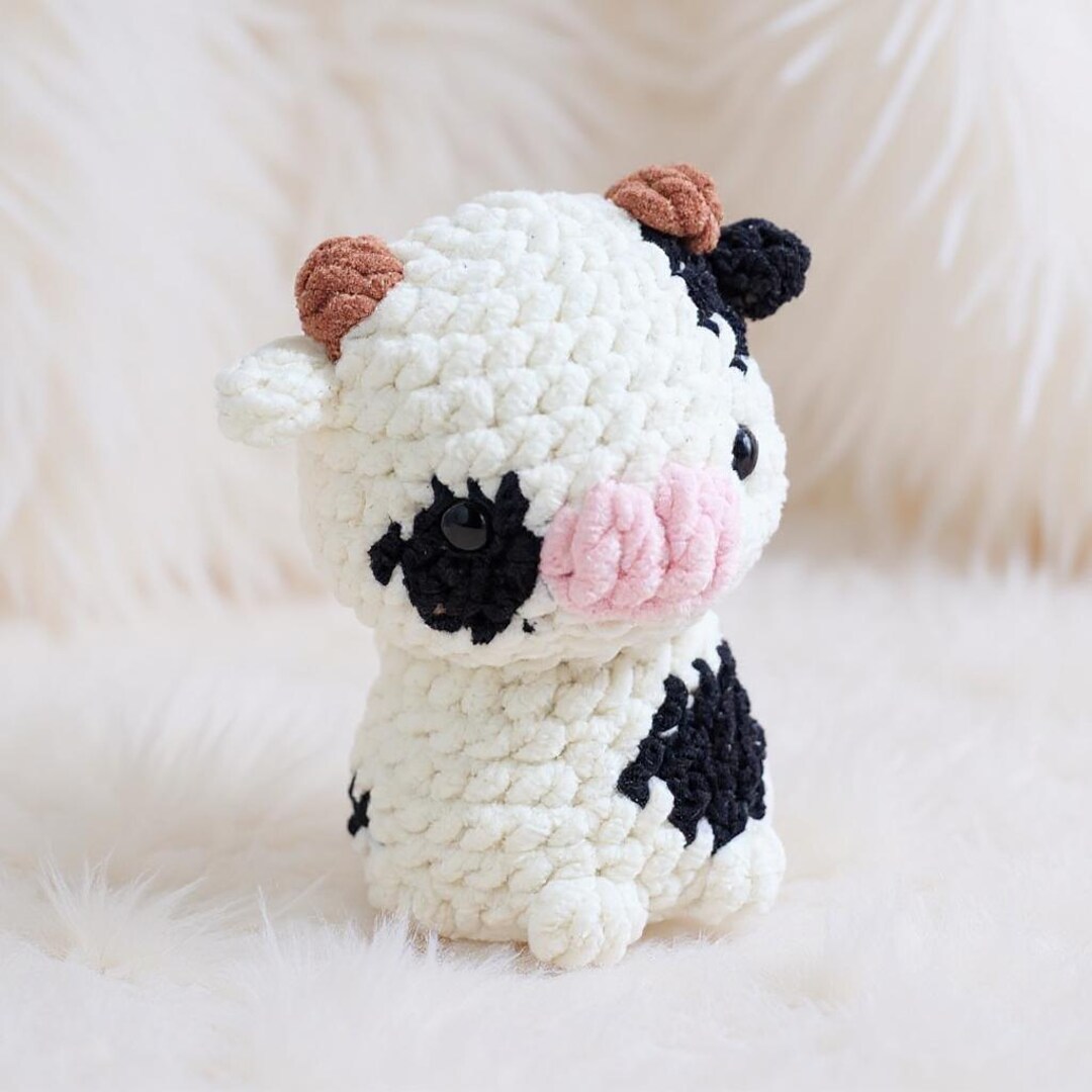 Easy No Sew Cuddly Cow Crochet Pattern, Beginner Amigurumi PDF Tutorial ...