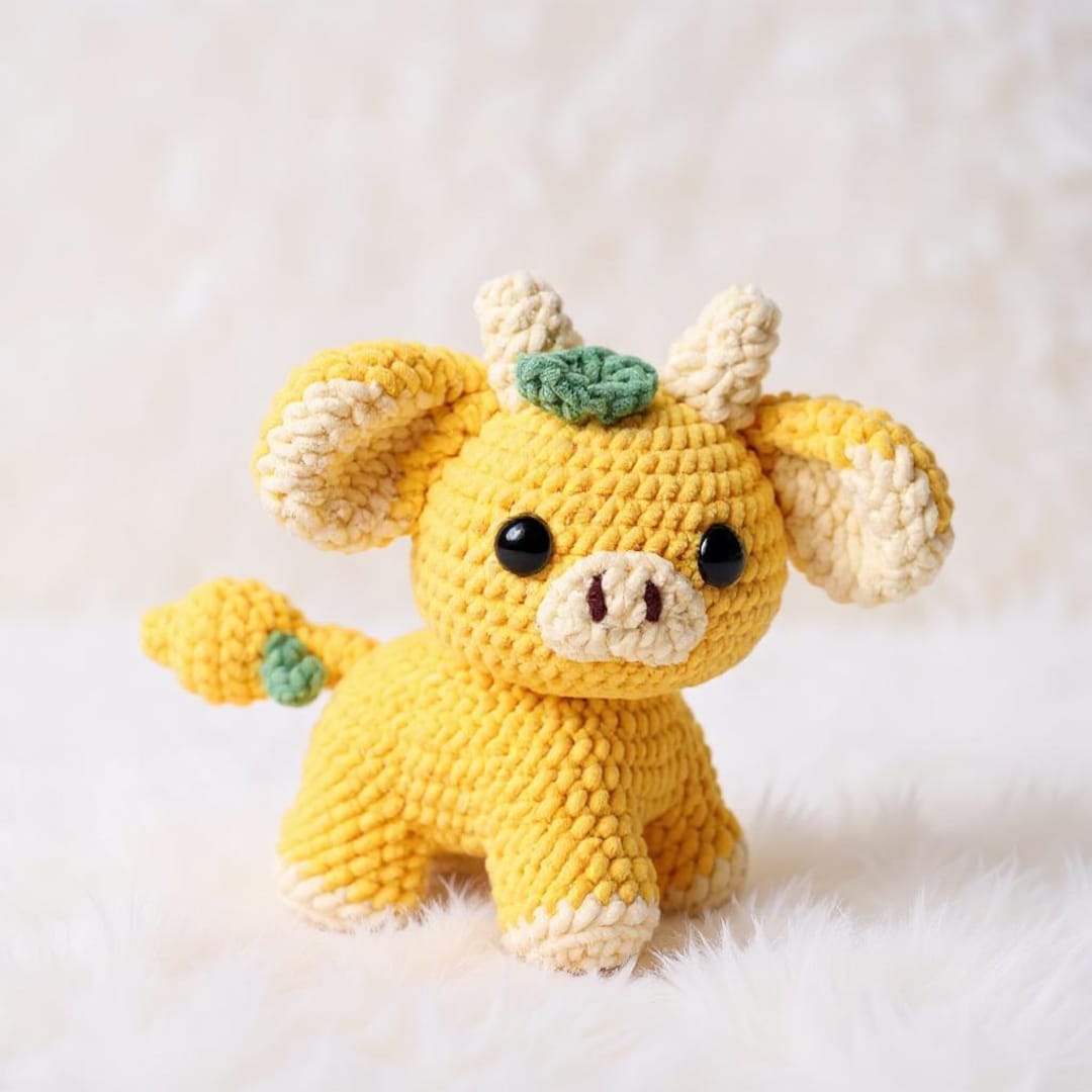 Adorable Lemon Cow Crochet Pattern, Easy Amigurumi PDF, Cute Fruit Farm ...