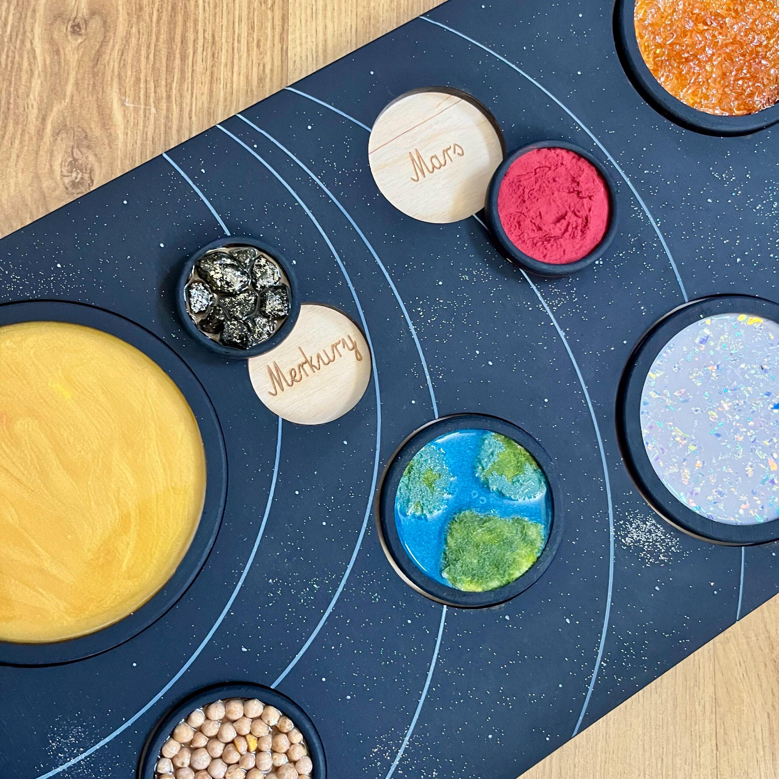 Montessori Sensory Solar System - Planet Tray for Kids | No Resin ...