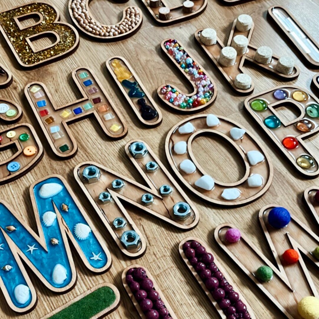 Tactile Alphabet – Montessori Sensory Letters Set of 24 (large 20 Cm ...