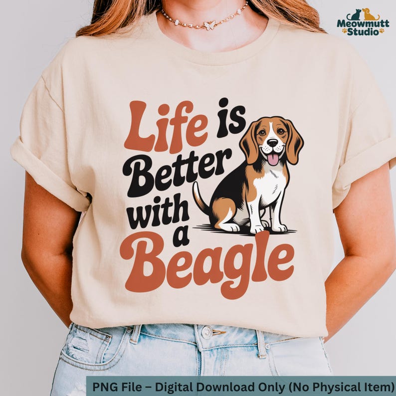 Funny Beagle PNG Bundle: Retro Dog Lover Clipart (digital Download) - Etsy