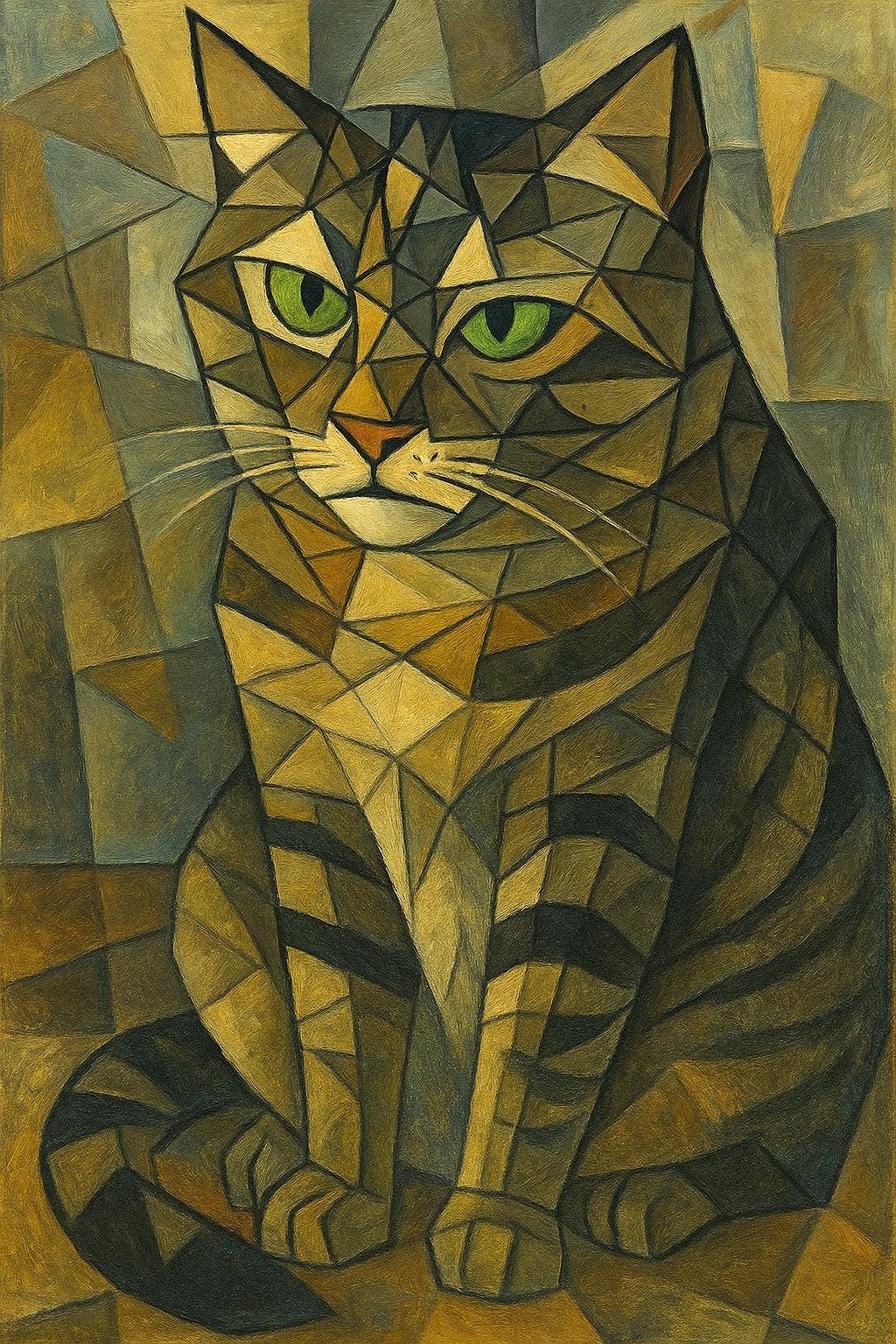 Cubist Pet Portrait – Geometric Custom Canvas for Dog or Cat | Abstract ...