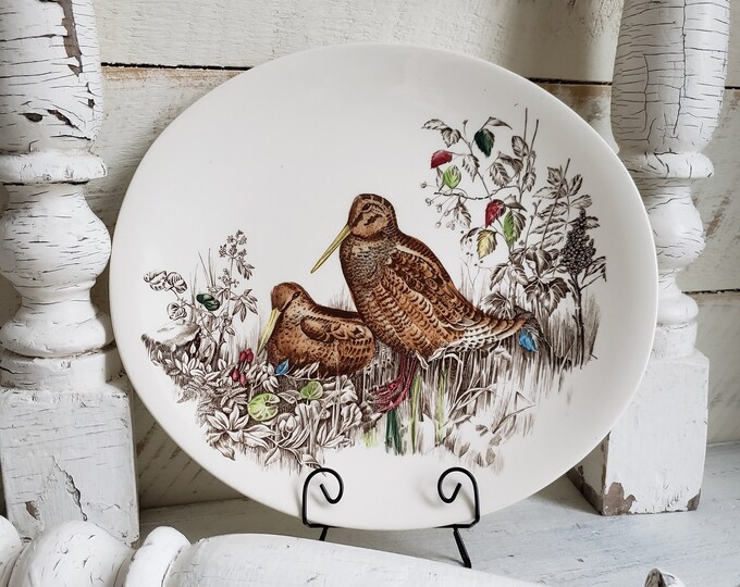 Johnson Brothers Game Birds Dinner Plate With Woodcock , 1950s Cream ...