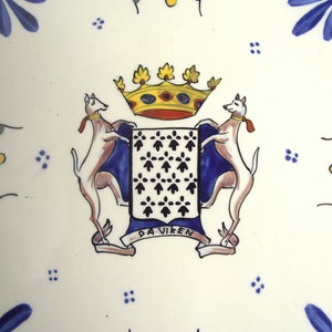 Desvres French Faience Pottery Trivet With Crest of Brittany - Etsy