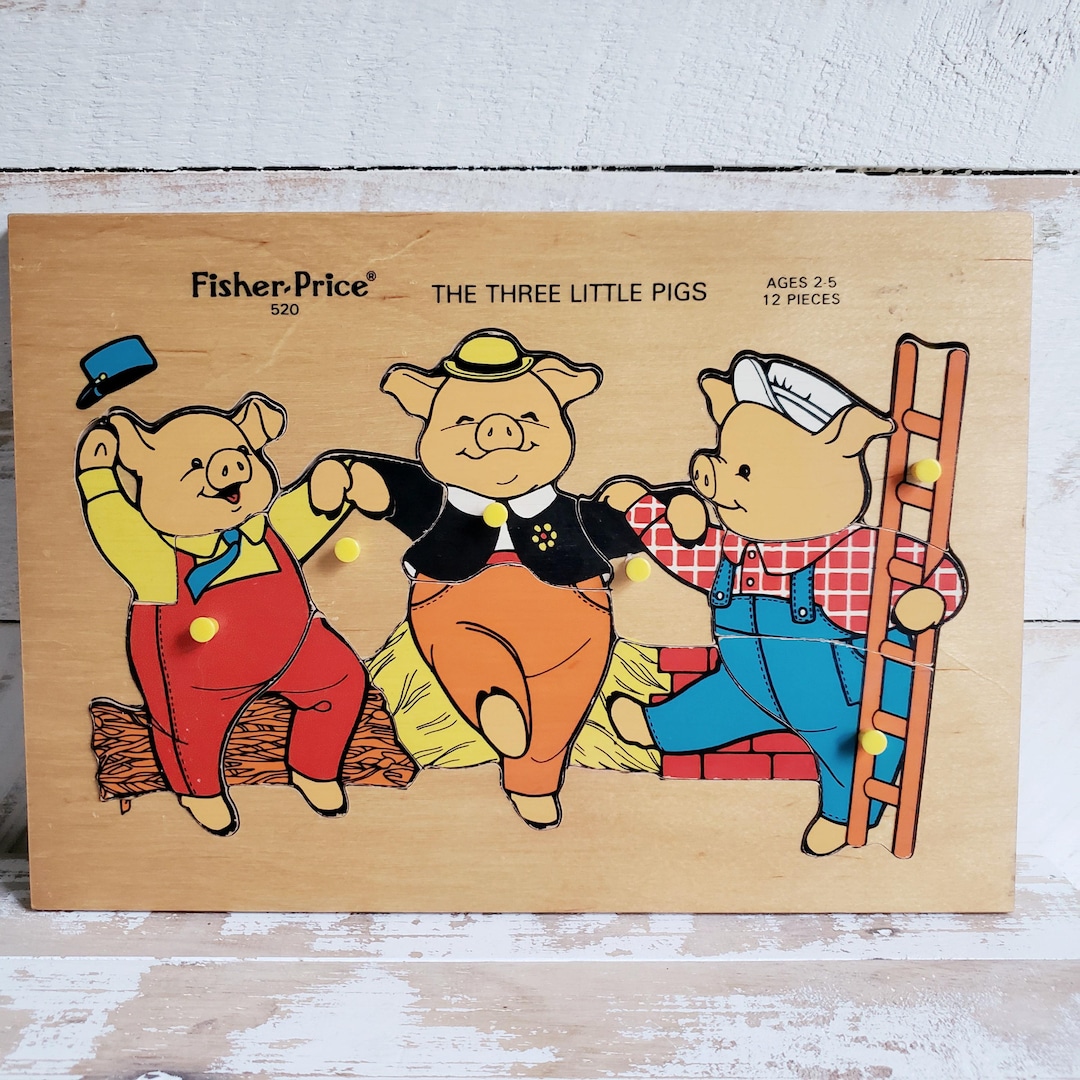 Fisher-price the Three Little Pigs Puzzle 520 Ages 2 5 , 12 Piece ...