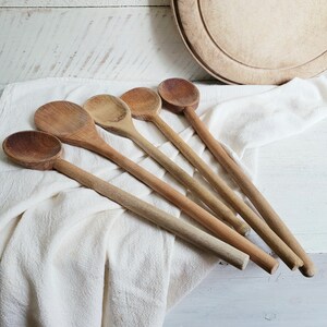 Vintage Wooden Spoons , Farmhouse Kitchen Decor , Set of 5 Old Wooden ...