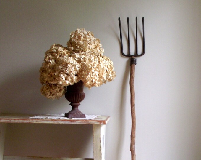 Pitchfork With Twig Wood Handle Antique Farm Tool Primitive Rustic ...