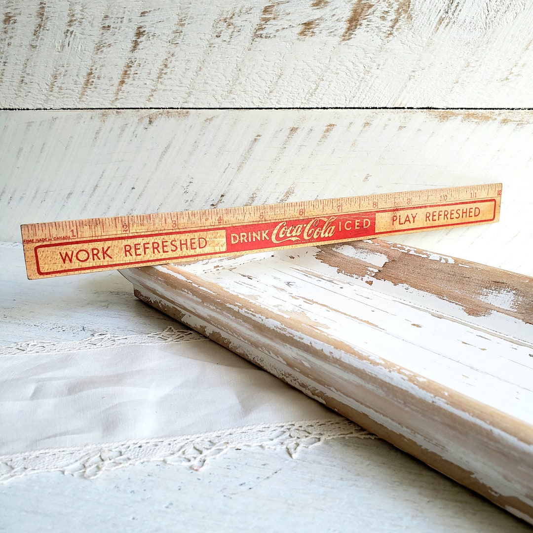Vintage Coca-cola Wood Ruler , 12 Inch Coca-cola Advertising Ruler - Etsy