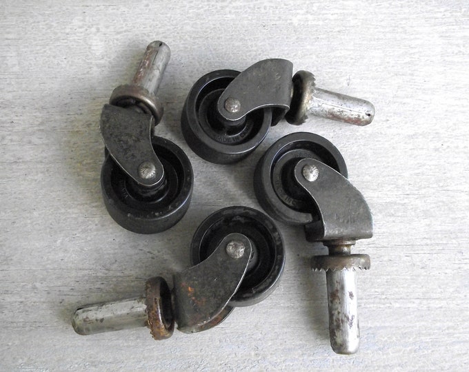 Bassick Caster Wheels Vintage Set of 4 Matching Swivel Bakelite ...