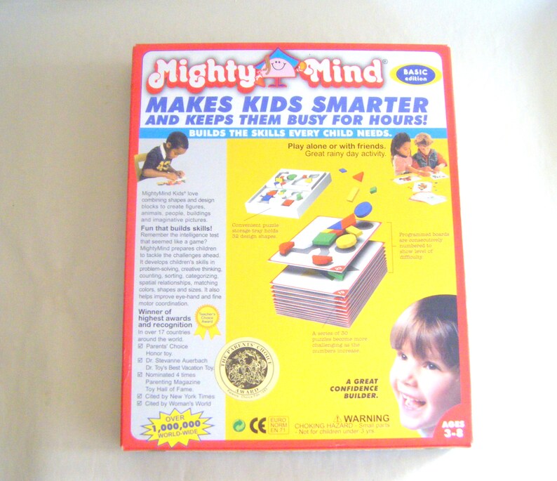 Vintage Mighty Mind Basic Puzzle Game Toy Children Play Kids - Etsy