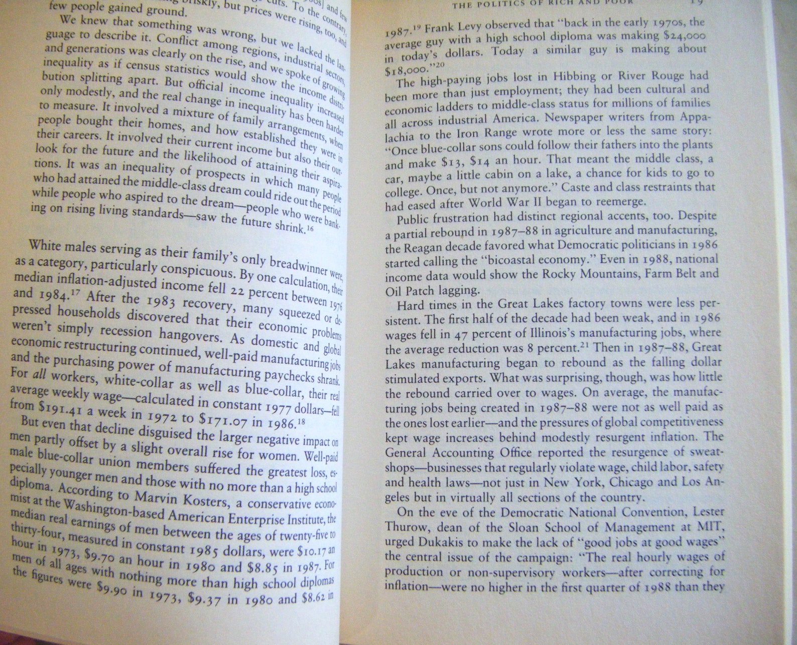 Vintage "the Politics of Rich and Poor" Book: Reaganomics & American ...