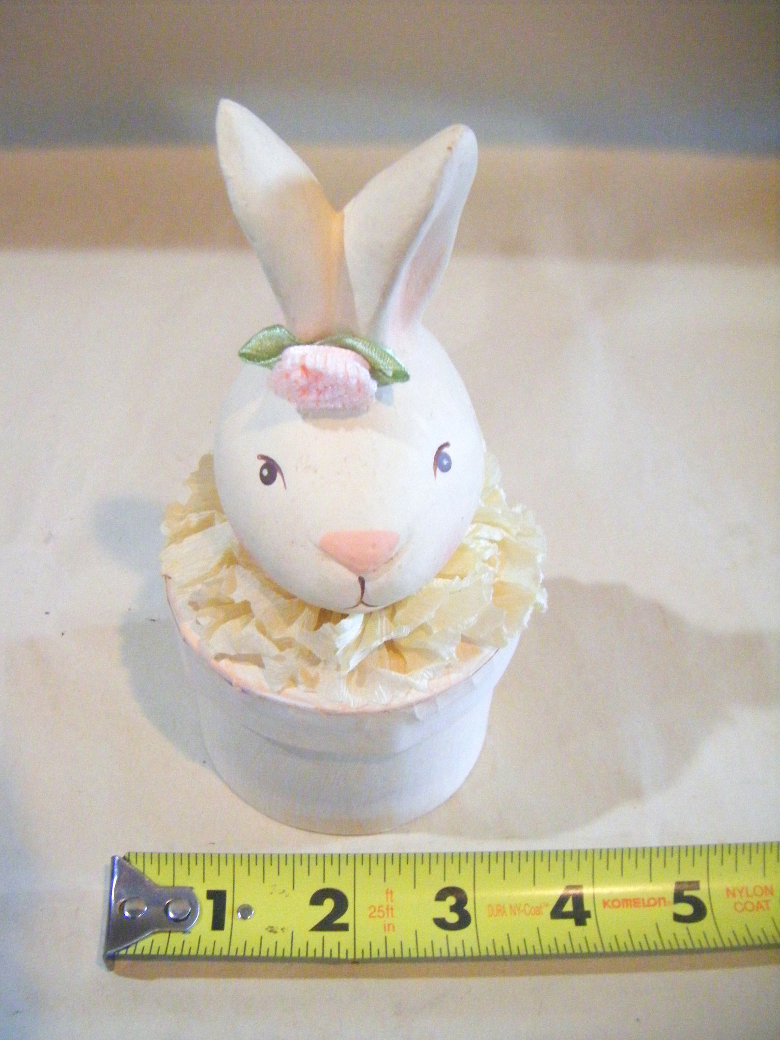 Bunny Rabbit Trinket Box Paper Mache Type Spring Decoration - Etsy