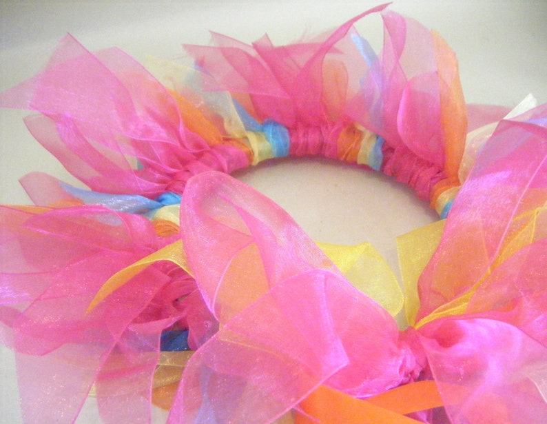 Rainbow Ribbon Rag Mini Wreath Handtied Home Decor Fun - Etsy