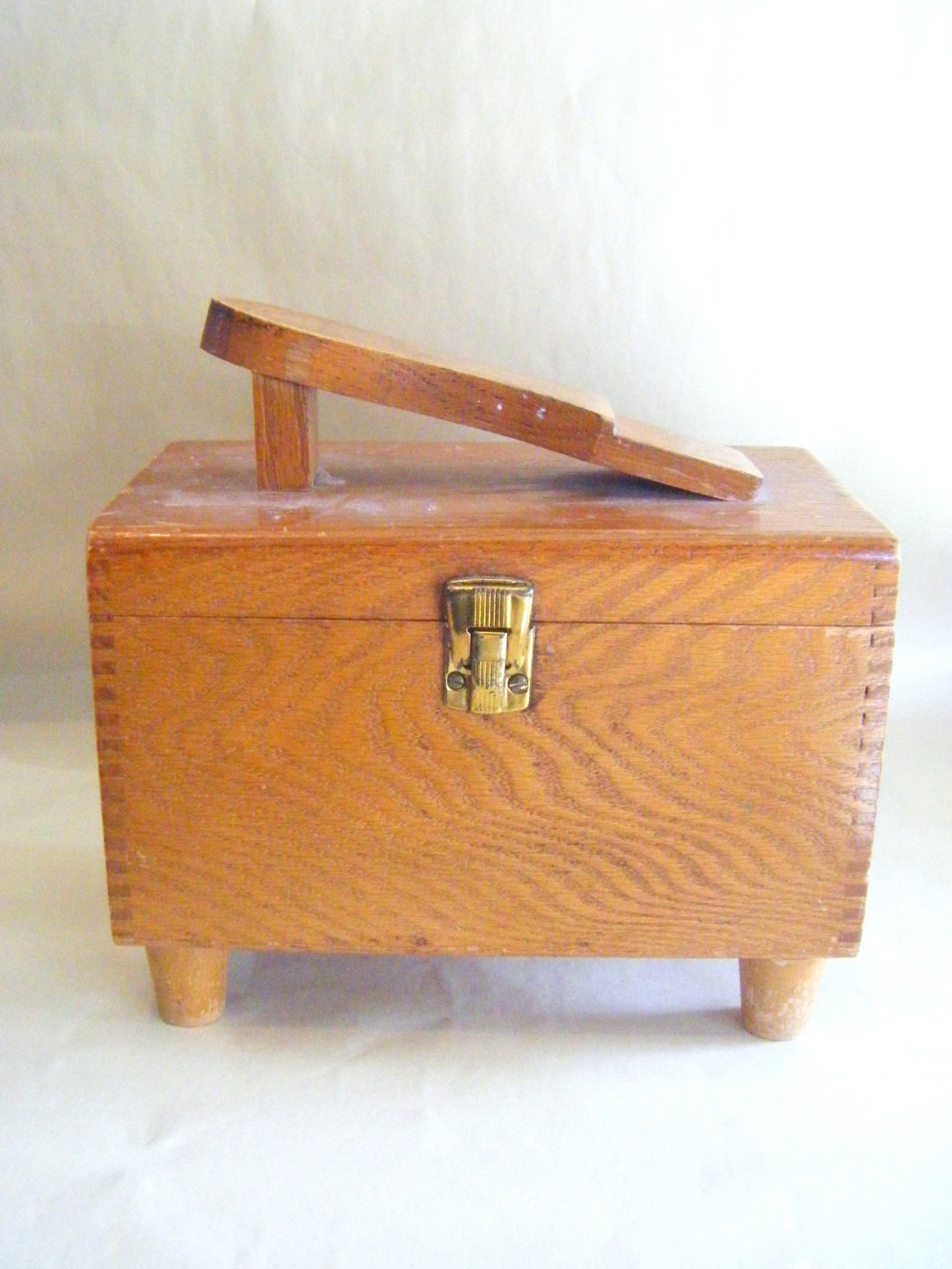 Vintage Wood Shoe Shine Box 1950s Distressed Set Design Home Decor ...