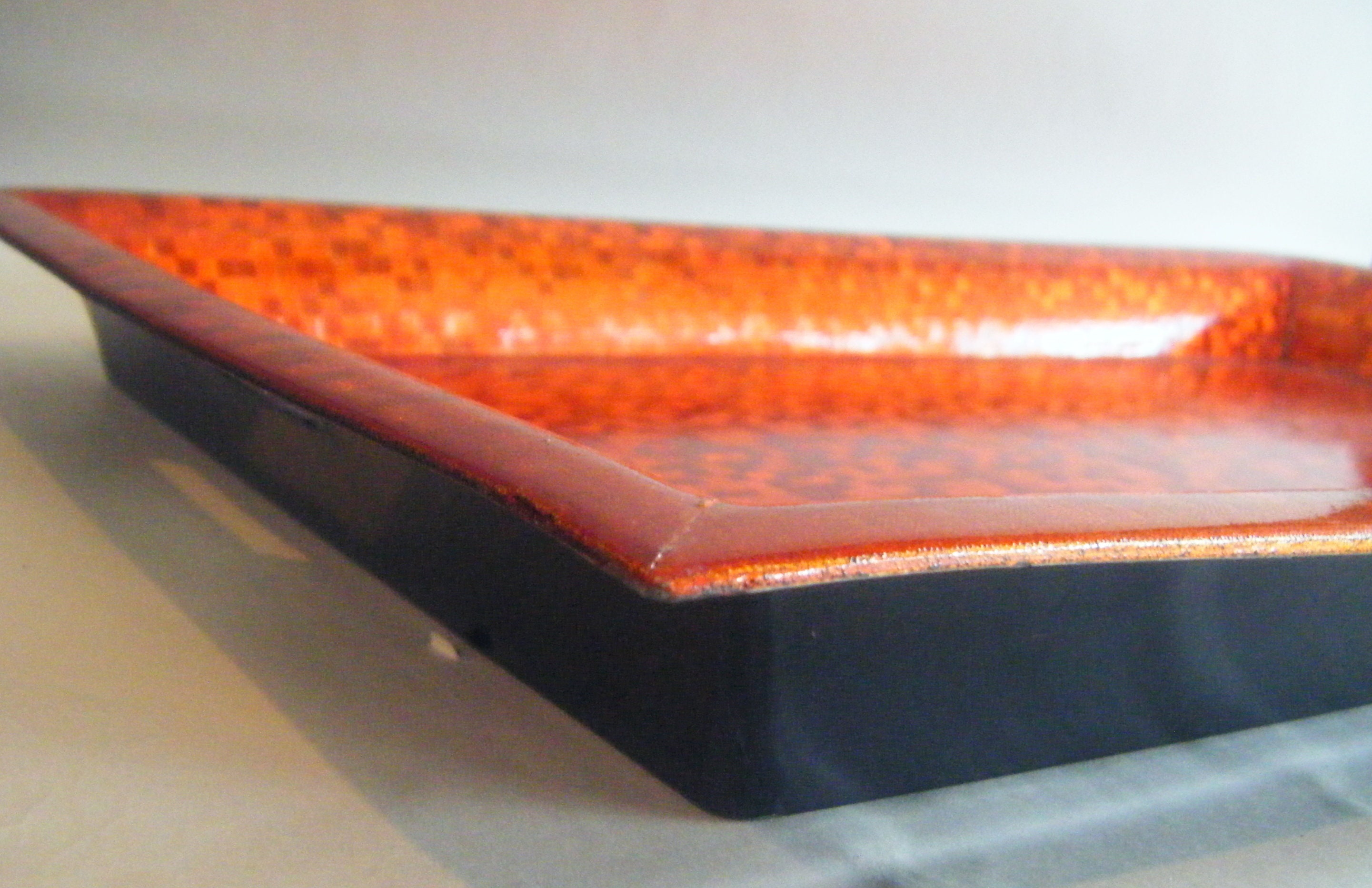 Large Bright Orange Iridescent Patterned Display Tray Craft Fair Booth ...