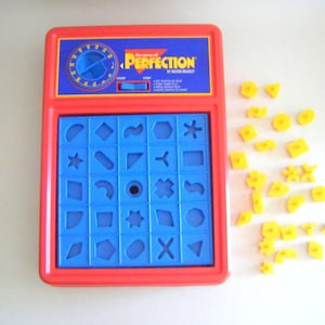 Vintage Perfection Speed Puzzle Game Milton Bradley Collectible - Etsy