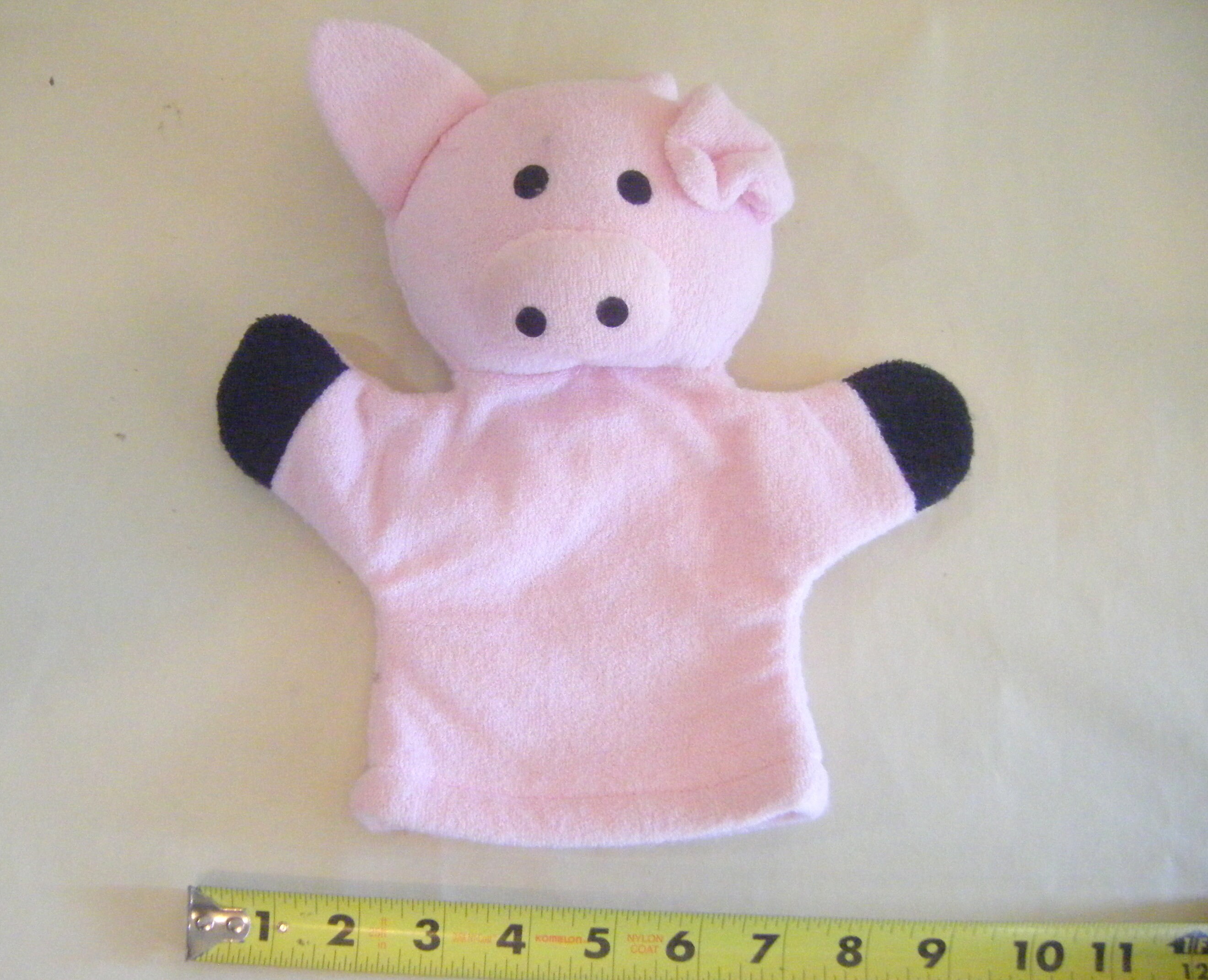 Vintage Pink Baby Pig Hand Puppet Plush Pups Puppet Show Stuffed Make ...