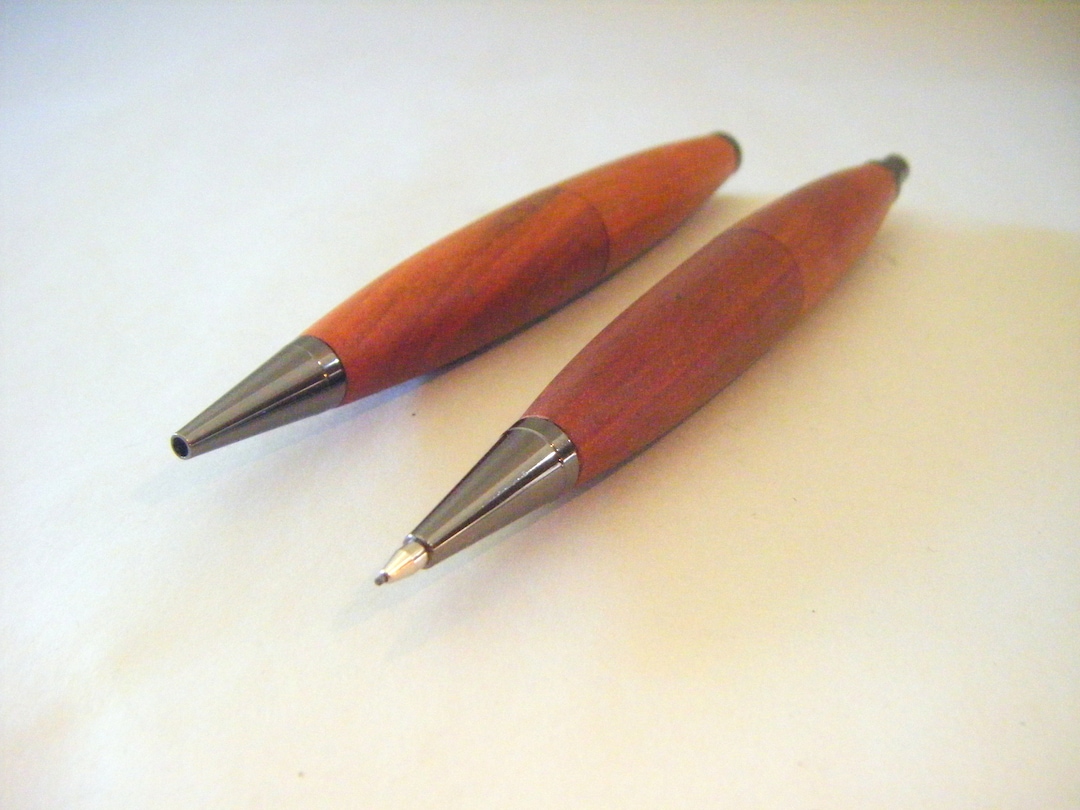 Vintage Classic Hand Turned Wood Pen and Pencil Executive Desk Set ...