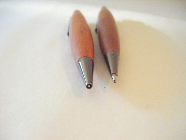 Vintage Classic Hand Turned Wood Pen and Pencil Executive Desk Set ...