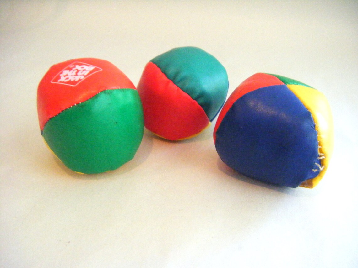 Vintage Jack in the Box Juggling Balls Hacky Sacks Set of Three ...