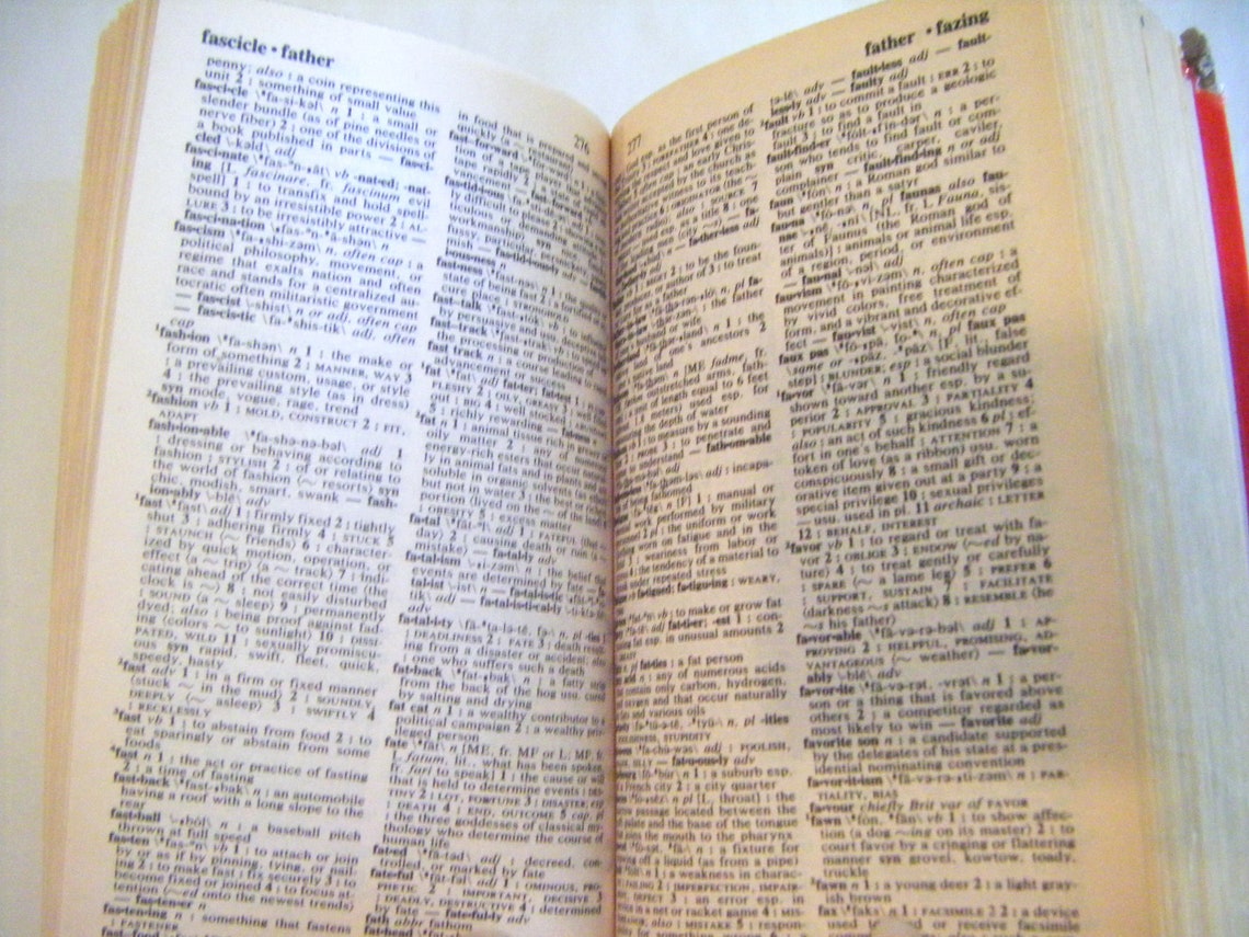 Vintage Merriam-webster Dictionary Hardback Book Travel Size - Etsy
