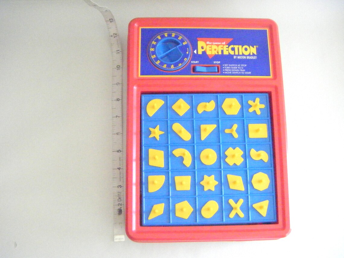 Vintage Perfection Speed Puzzle Game Milton Bradley Toy Children Play ...