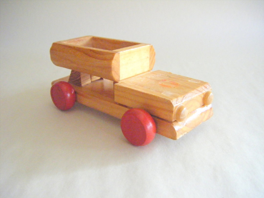 Vintage Wood Dump Truck Primitive Car Lidco Collectible Memorabilia ...