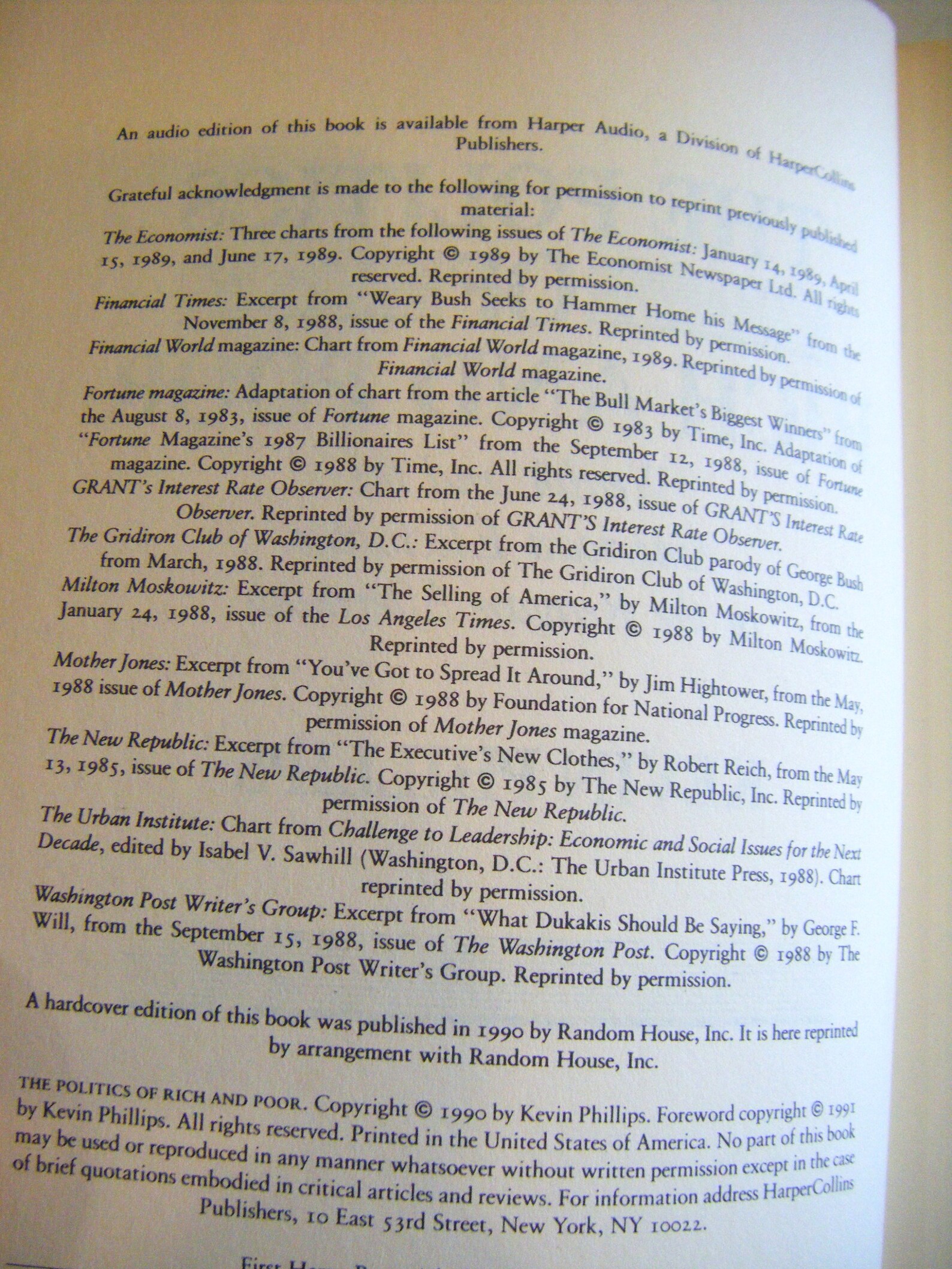 Vintage "the Politics of Rich and Poor" Book: Reaganomics & American ...