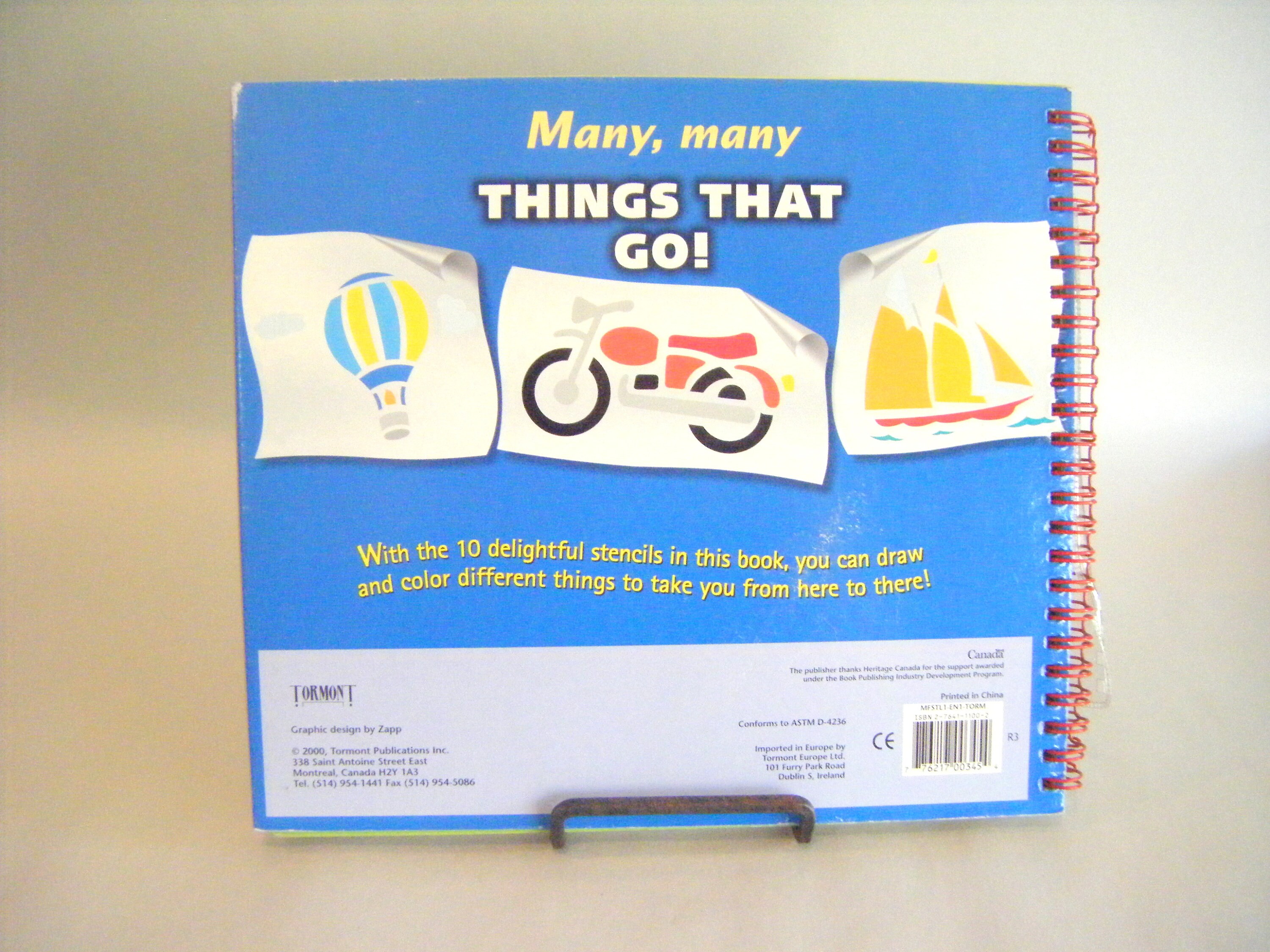 Vintage Many, Many Things That Go Stencil Hardback Book School Art ...