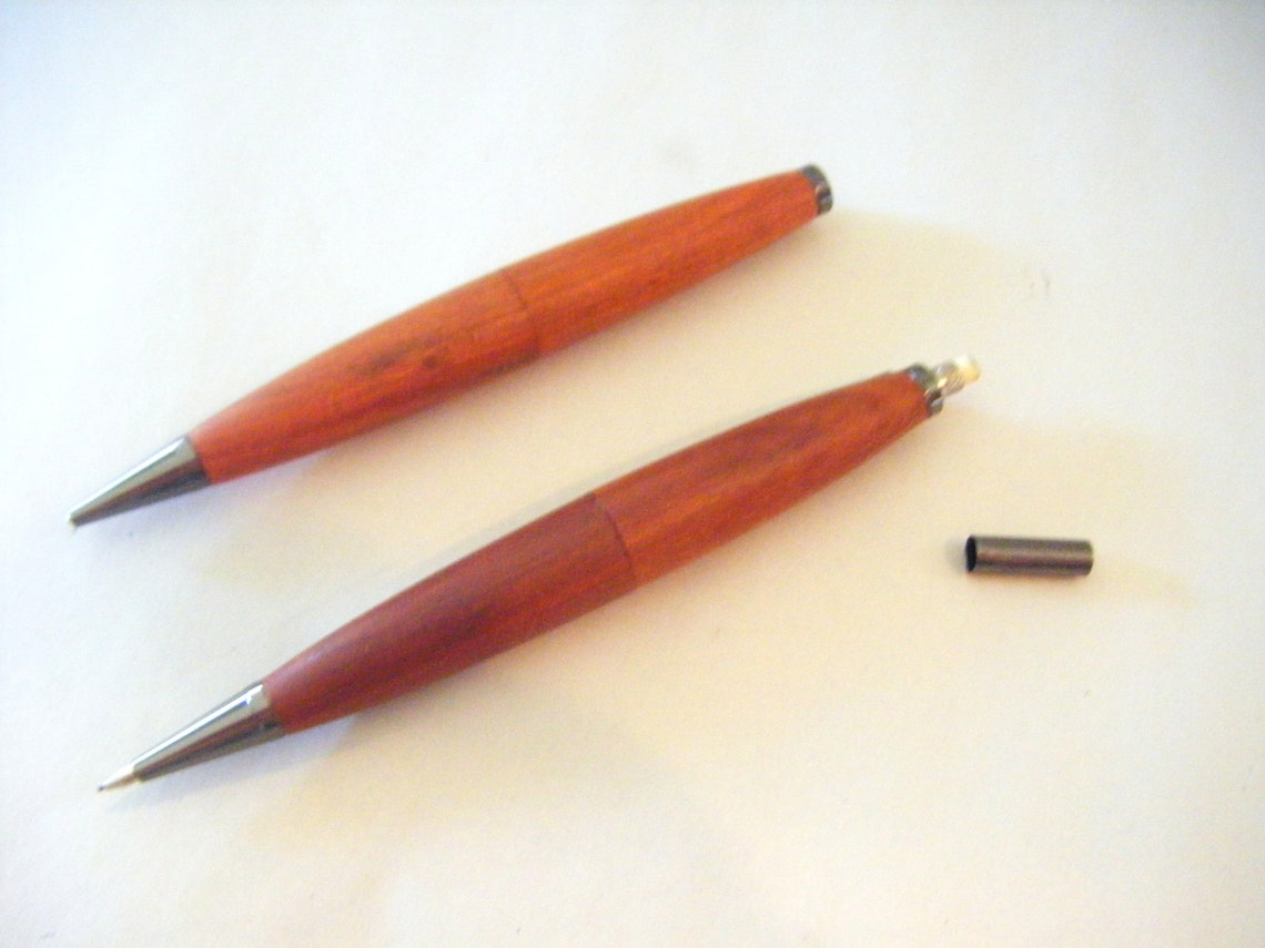 Vintage Classic Hand Turned Wood Pen and Pencil Executive Desk Set ...