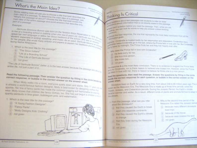 Vintage Test-taking Skills Book Set for Grades 5 and 6 Teacher | Etsy