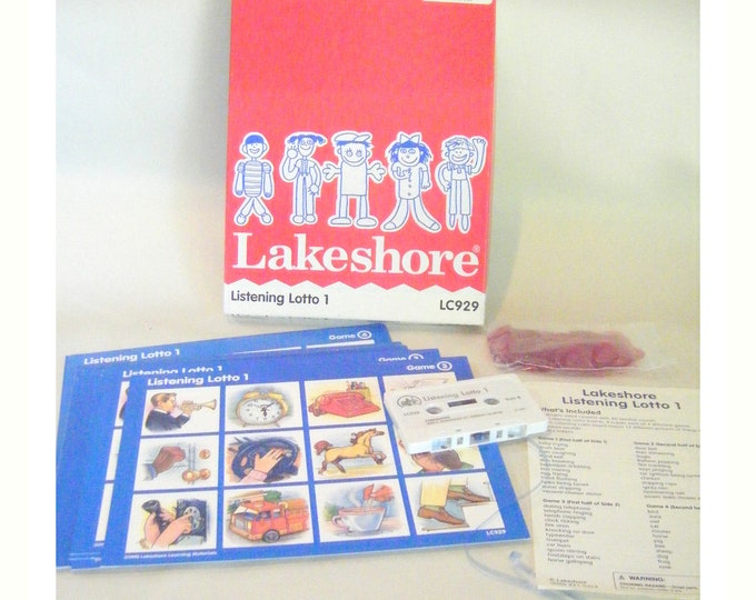 Vintage Lakeshore Lotto Game Distressed Toy Children Play Kids ...