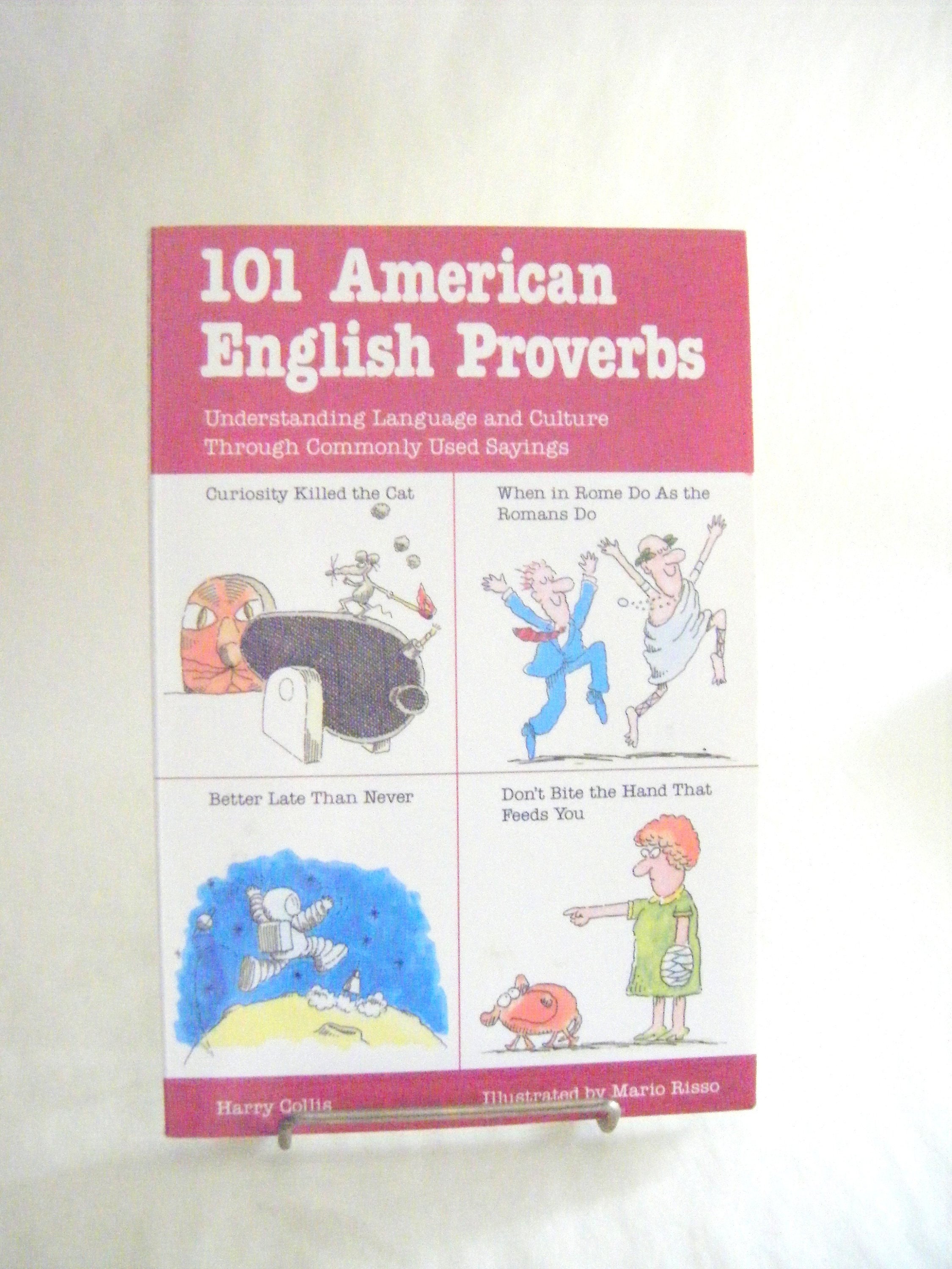 Vintage 101 American English Proverbs Cartoons English Paperback Book ...