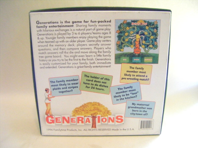 Vintage Generations Family Tree Game Genealogy Ancestry Collectible - Etsy