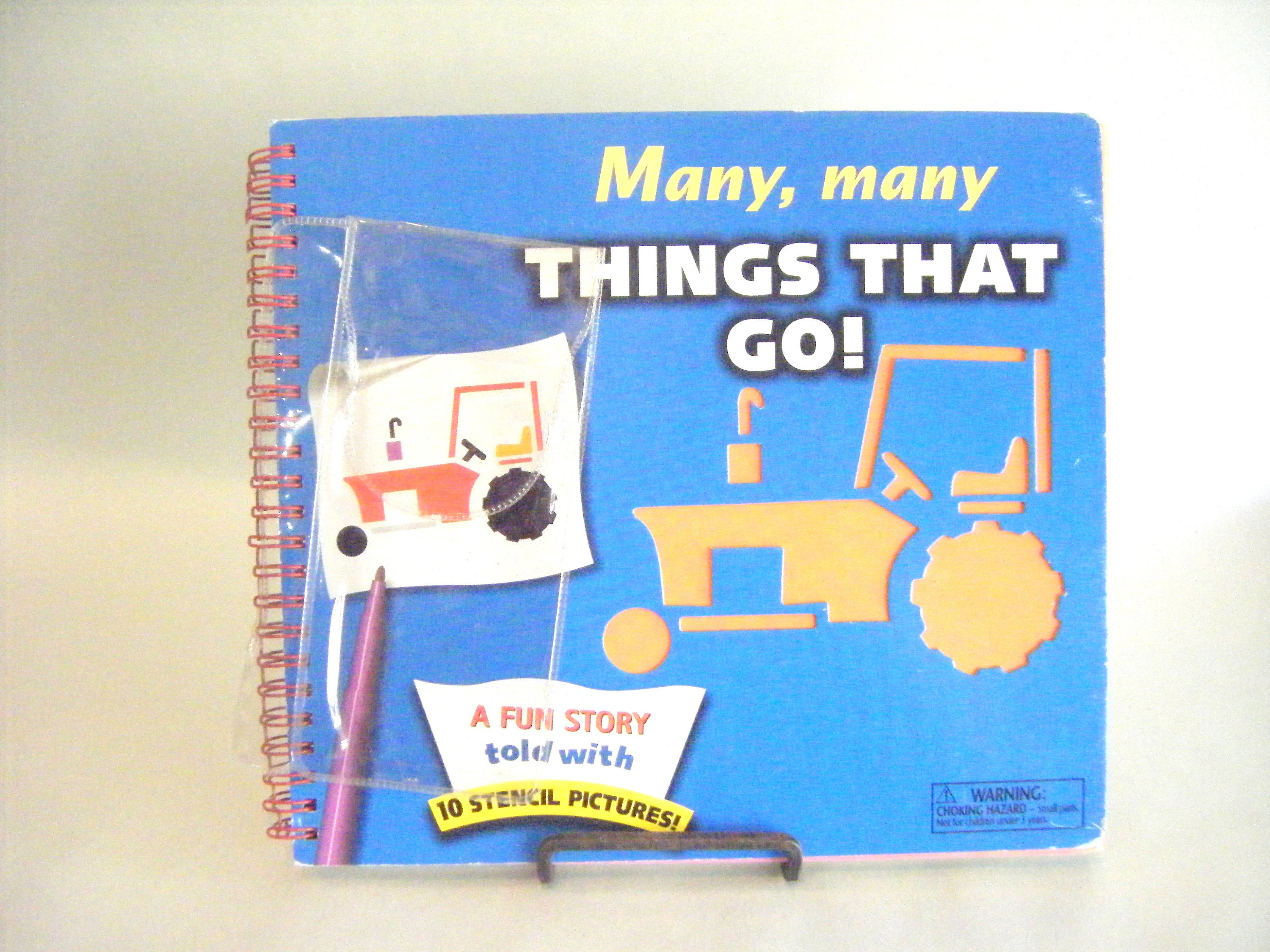 Vintage Many, Many Things That Go Stencil Hardback Book School Art ...