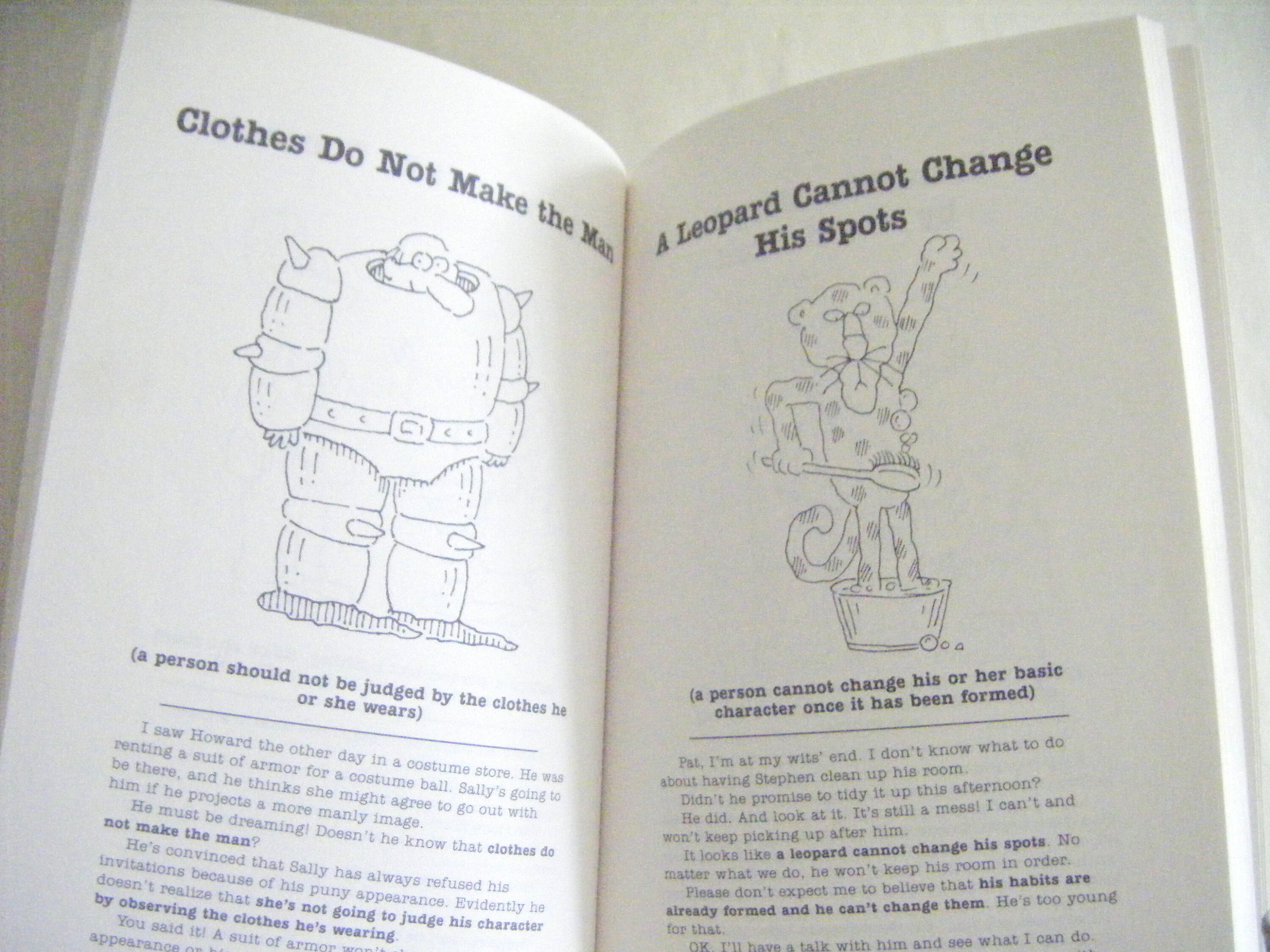 Vintage 101 American English Proverbs Cartoons English Paperback Book ...