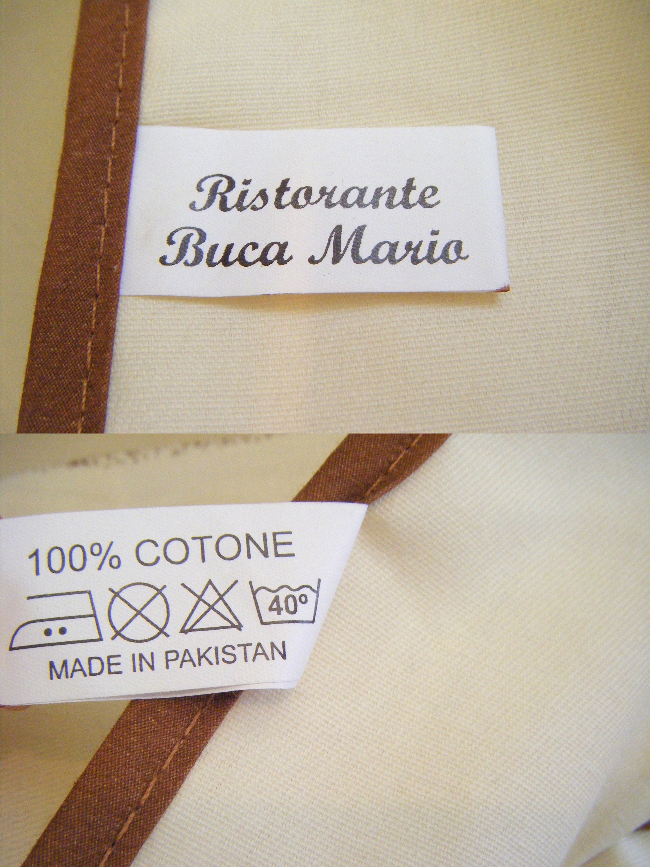 Apron Italian Restaurant Craft Fair Booth Supply Shop Cooking Crafting ...
