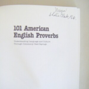 Vintage 101 American English Proverbs Cartoons English Paperback Book ...