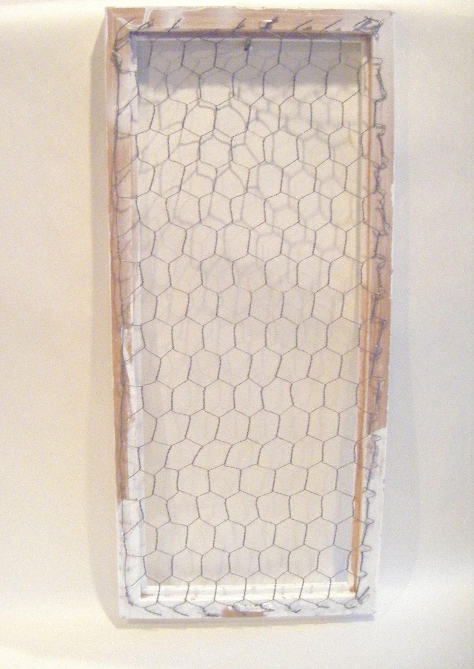 Distressed White Chicken Wire Frame Home Decor Farmhouse Shabby Chic ...