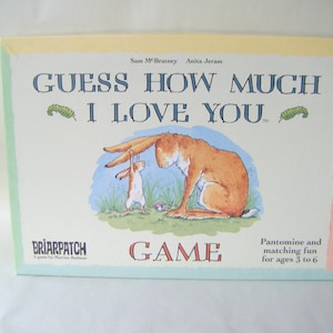 Vintage Guess How Much I Love You Game Collectible Bunny Rabbit - Etsy