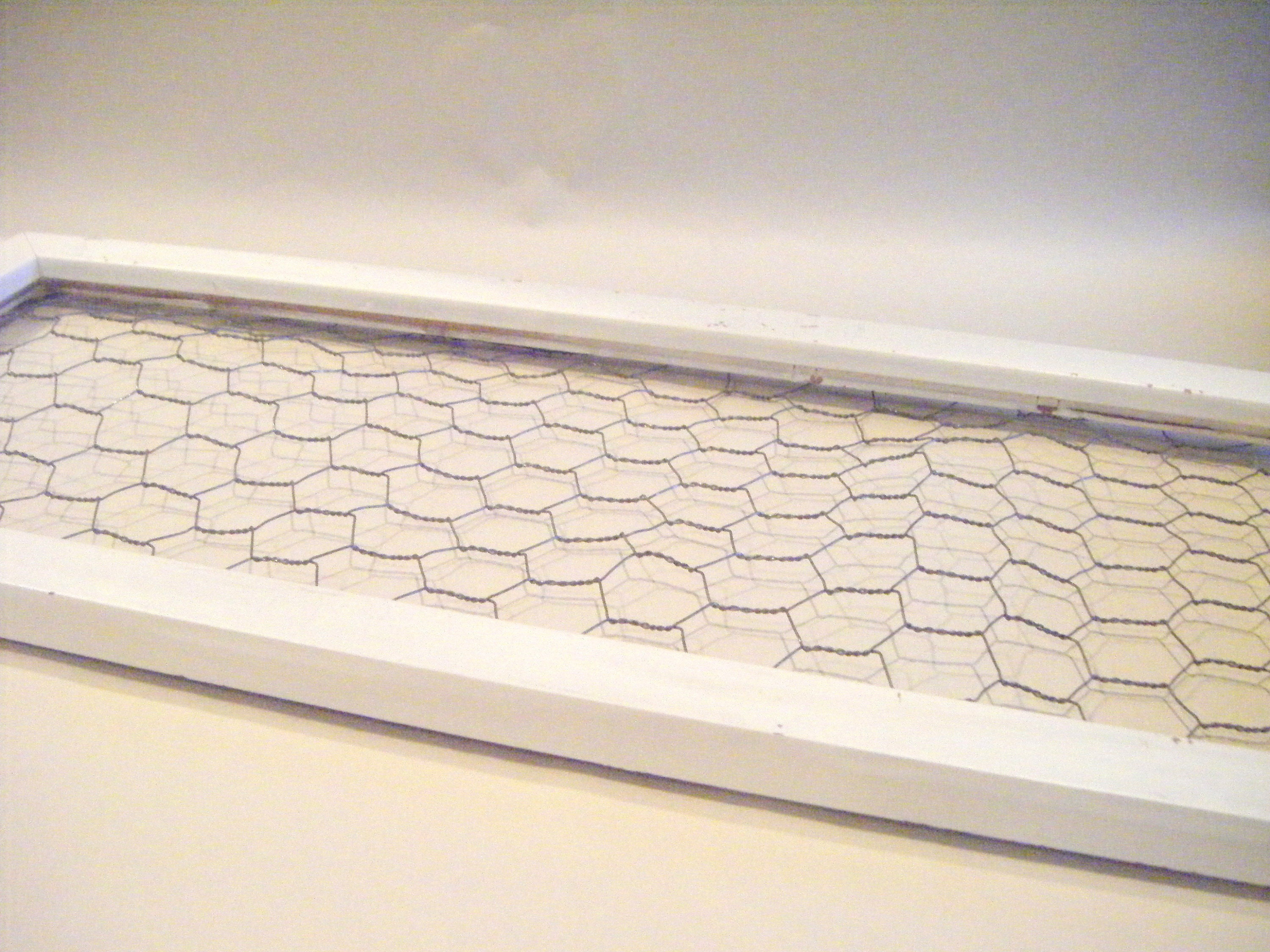 Distressed White Chicken Wire Frame Home Decor Farmhouse Shabby Chic ...