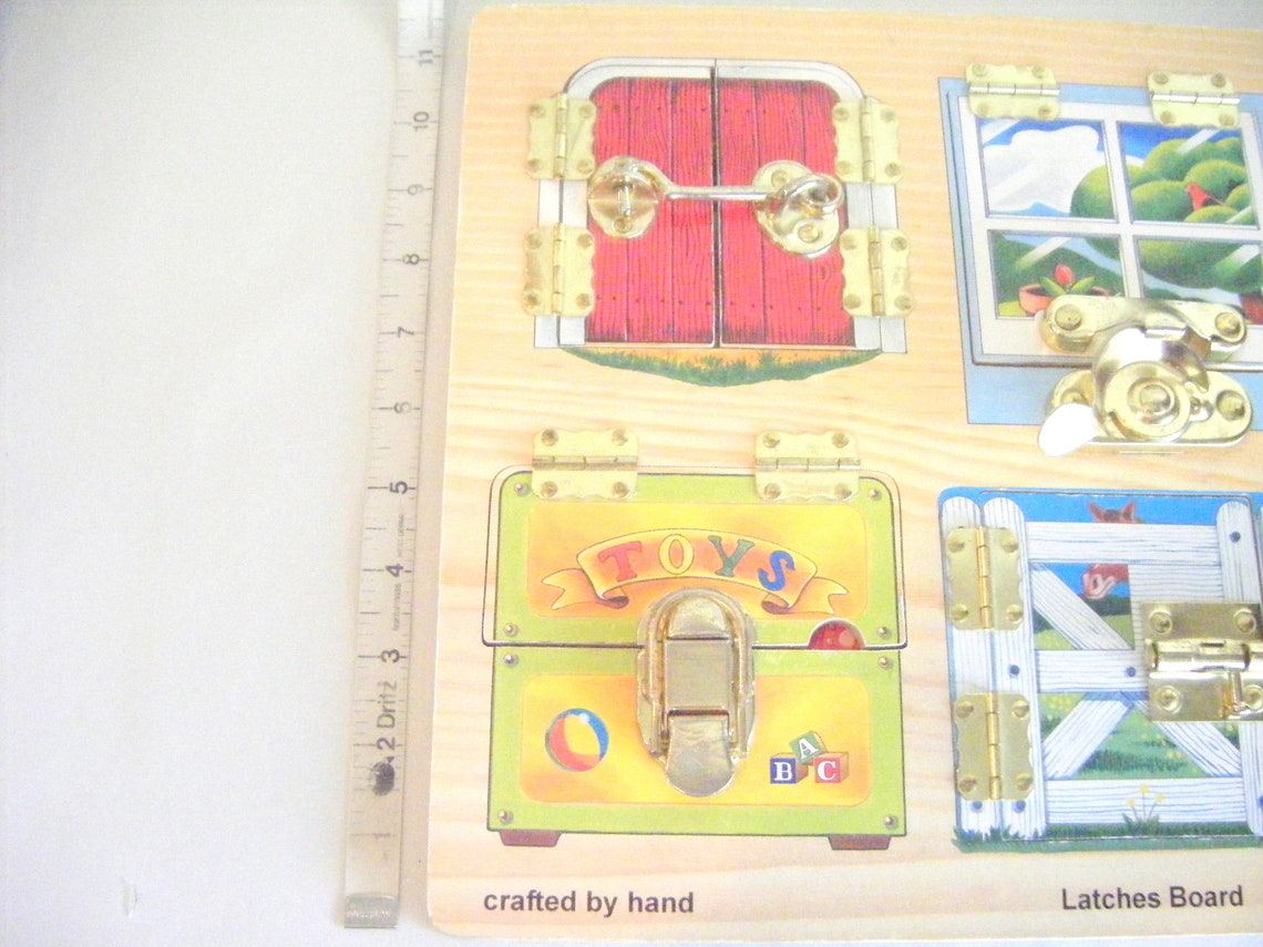 Vintage Latches Wooden Busy Board Melissa and Doug Game Toy - Etsy