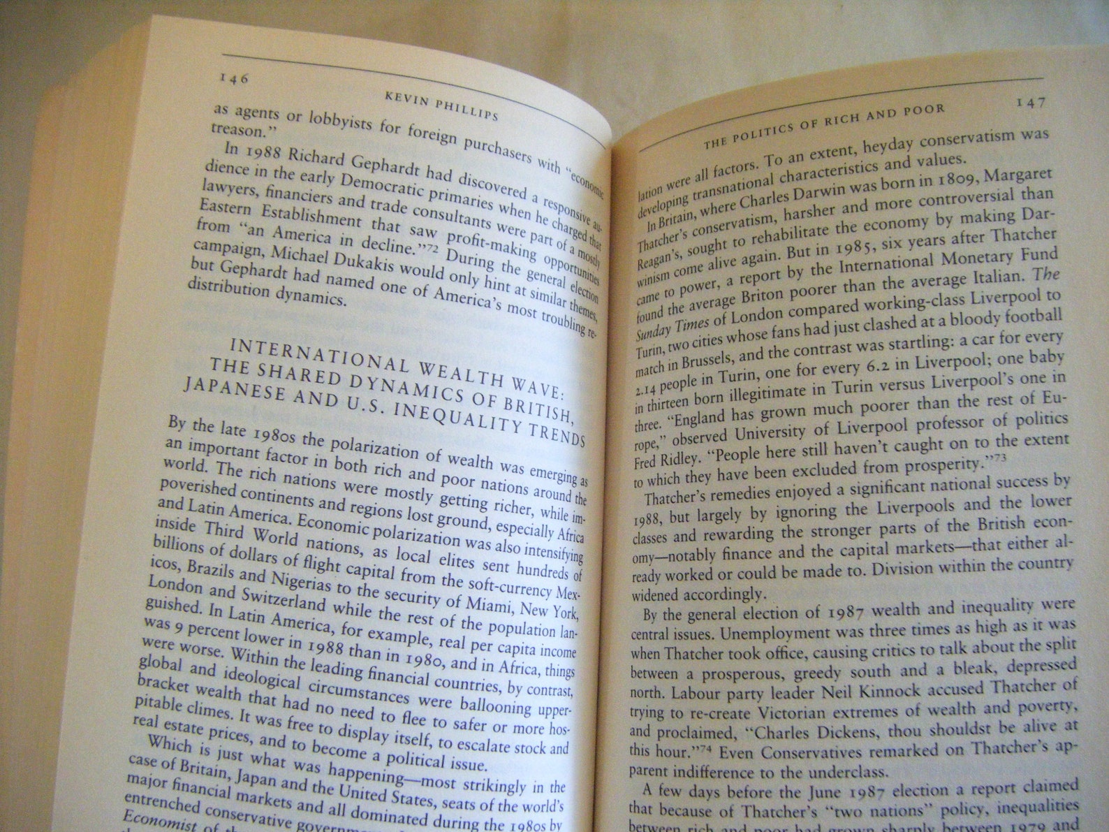 Vintage "the Politics of Rich and Poor" Book: Reaganomics & American ...