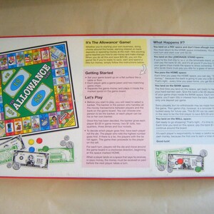 Vintage Allowance Board Game Lakeshore Collectible - Etsy