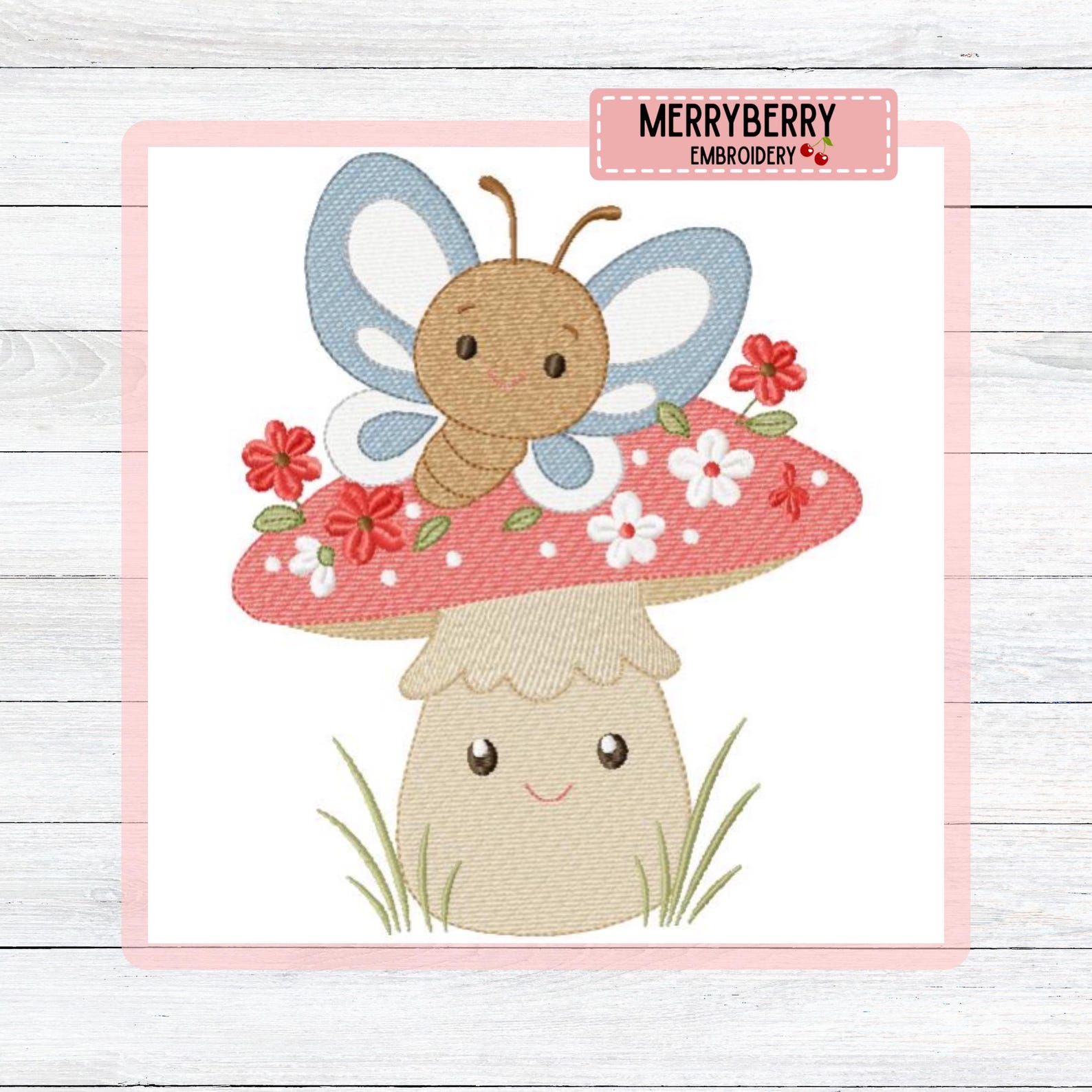 Cute Mushroom Embroidery Design - Instant Download Digital File for ...